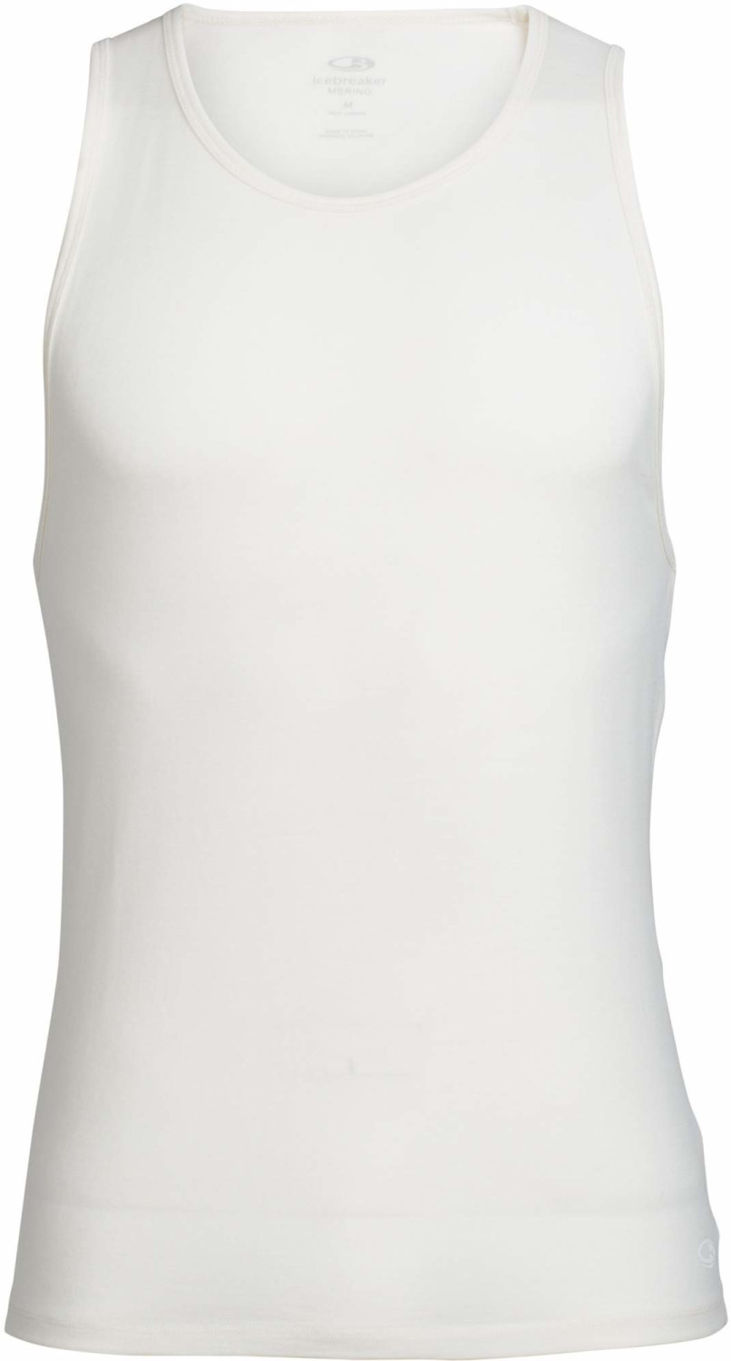 ICEBREAKER Mens Anatomica Tank IVORY/WHITE - Sportaner